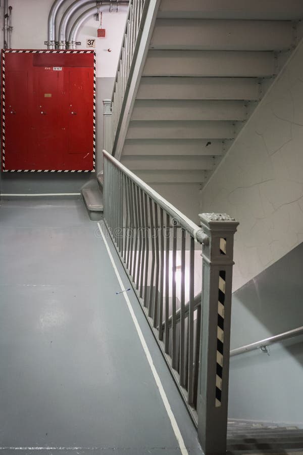 Emergency Exit on the 37th Floor Stock Image - Image of hallway, gotham ...