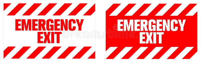 Yellow Emergency Exit Sign Stock Illustrations – 414 Yellow Emergency ...