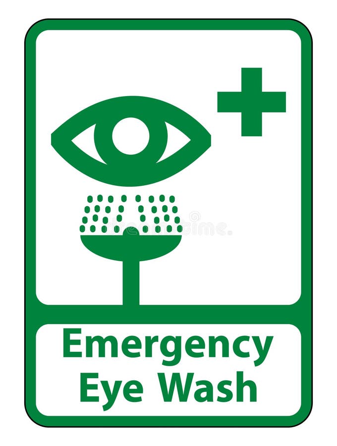Emergency Eye Wash Sign Isolate on White Background,Vector Illustration ...