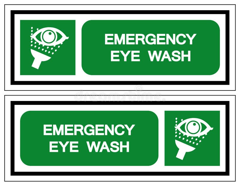 Emergency Eye Wash Symbol Sign, Vector Illustration, Isolate on White ...