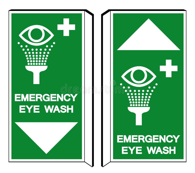 Emergency Eye Wash Symbol Sign, Vector Illustration, Isolate on White ...