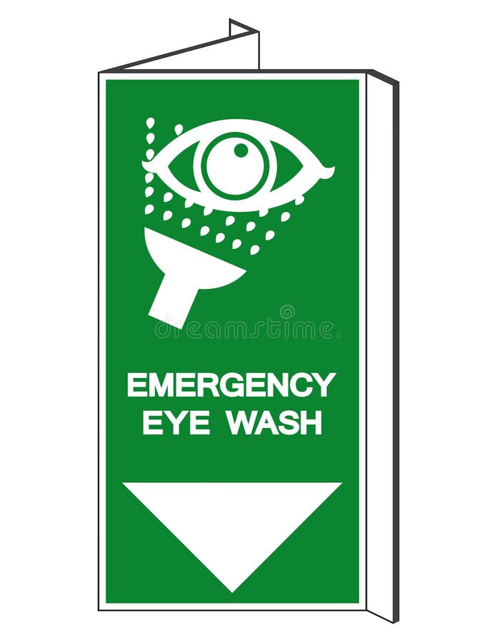 Emergency Eye Wash Symbol Sign, Vector Illustration, Isolate on White ...