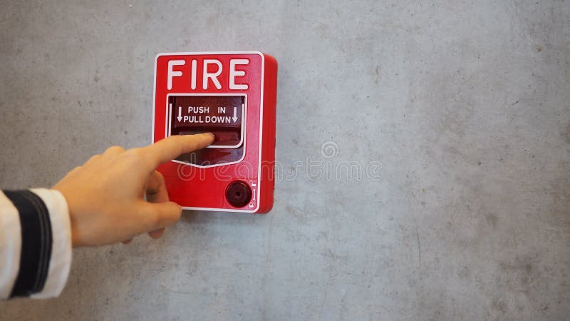 Emergency of Fire Alarm System Notifier or Alert or Bell Warning ...