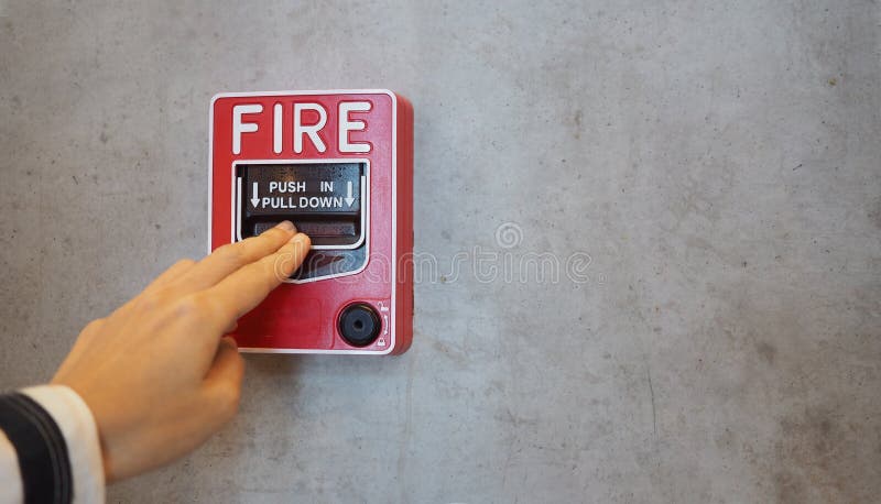 Emergency of Fire Alarm System Notifier or Alert or Bell Warning ...