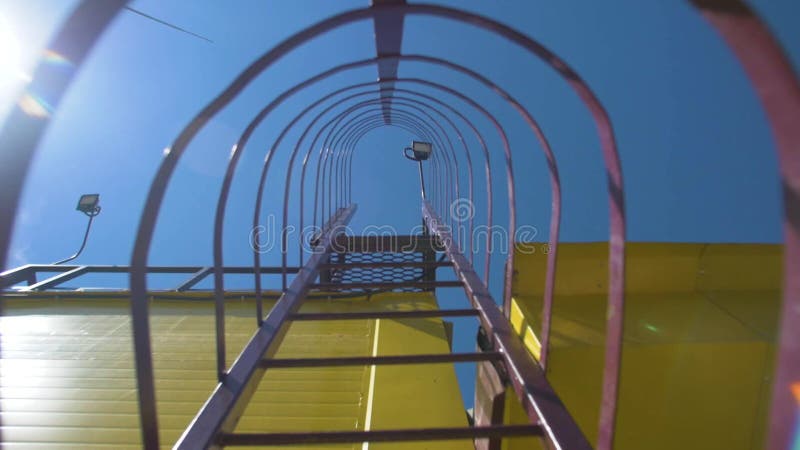 Fire Escape Located on Side of Building for Safety of People Stock ...