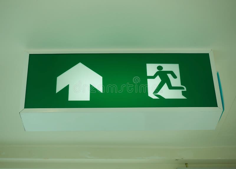 Emergency Fire Exit in the Office Stock Photo - Image of escape, door ...