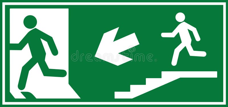Emergency Fire Exit Sign, Emergency Sign, Emergency Exit, Emergency ...