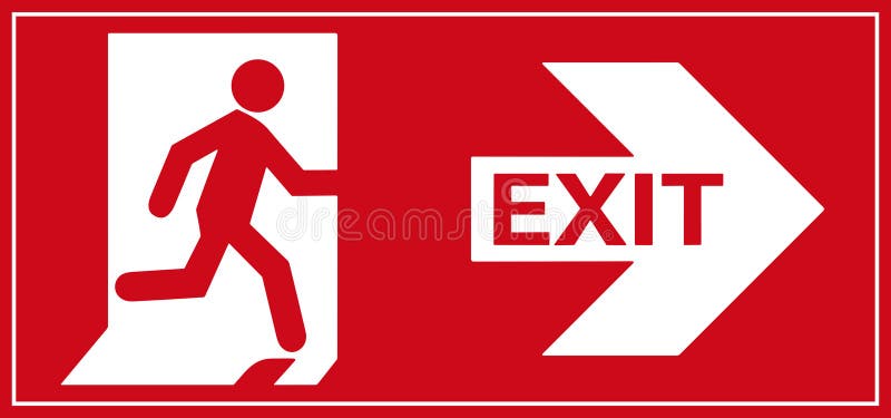 Emergency Fire Exit Sign, Emergency Sign, Emergency Exit, Emergency ...