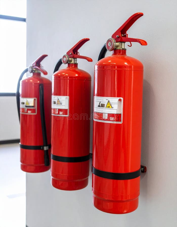 Protection Emergency Fire Extinguishers Stock Illustrations – 919 ...