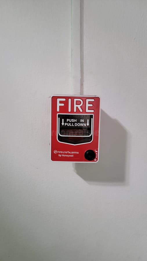 Emergency Fire Switch on the Wall Stock Photo - Image of text, hand ...