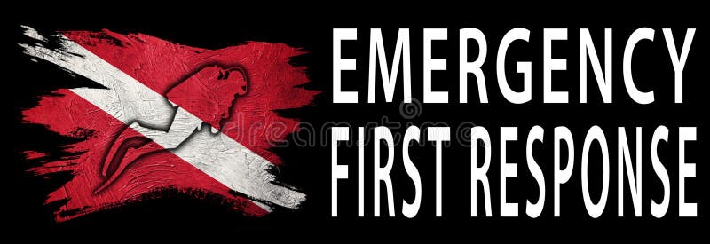 Emergency First Response, Diver Down Flag, Scuba Flag Stock Image ...