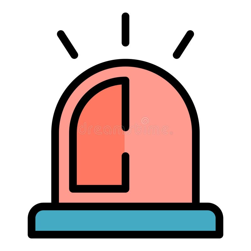 Set of Flasher Icon, Siren, Emergency Lamp, Warning Sign, Police Alarm ...