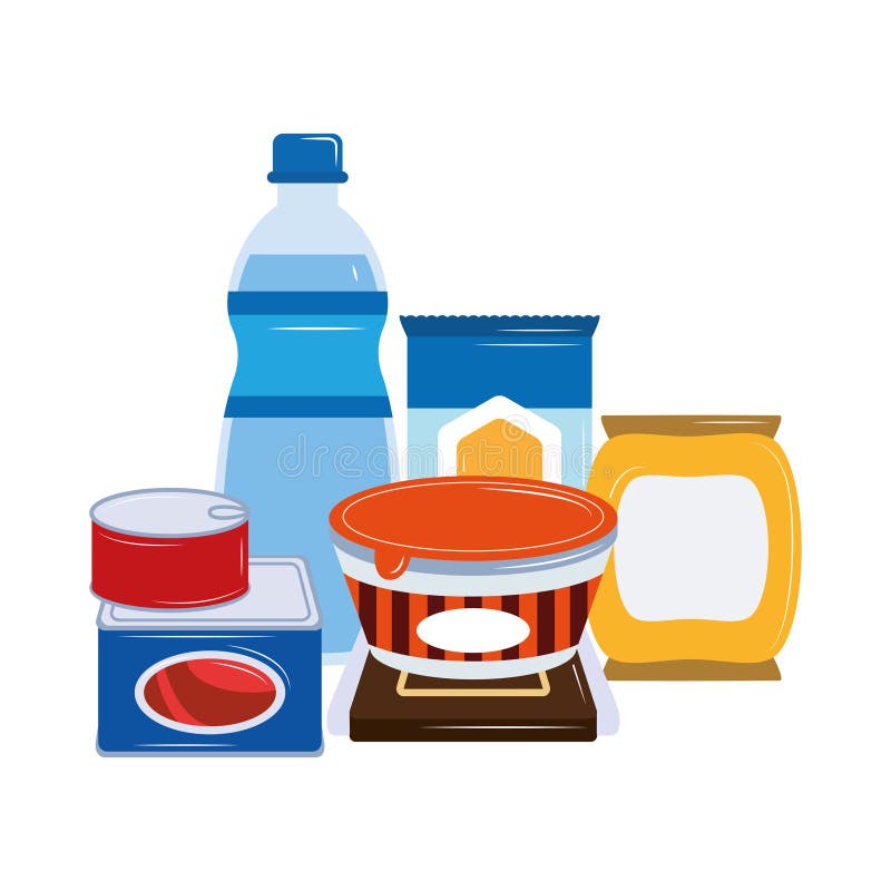 Emergency Food Mixed Supplies Cans Bottle Chocolate Jam Container ...