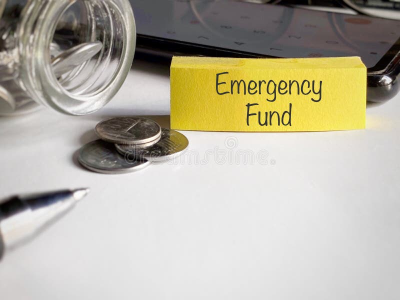 Emergency Fund Text Written on Yellow Notepaper. Financial Management ...