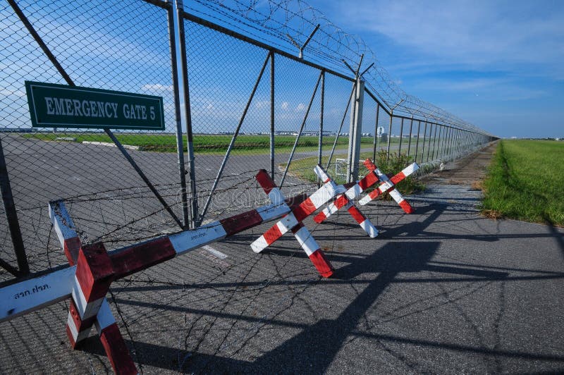 Emergency gate stock photo. Image of outback, perspective - 40374500