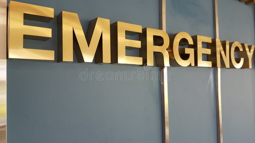 Emergency gold sign stock image. Image of health, sign - 88565601