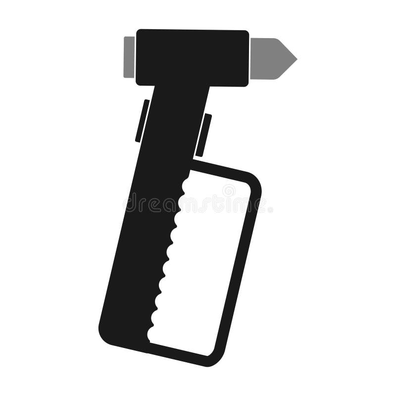 Emergency Hammer or Car Glass Breaker Icon Vector Stock Illustration ...