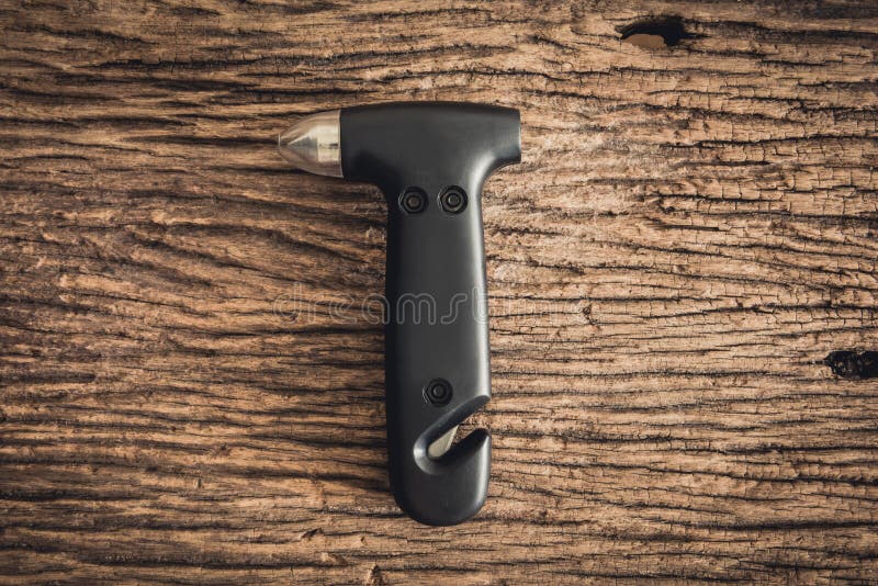 Red Emergency Hammer for Break Glass Windows Stock Photo - Image of ...