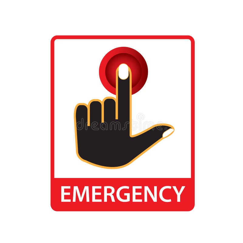 Emergency Hand Gesture. Vector Illustration Decorative Design Stock ...