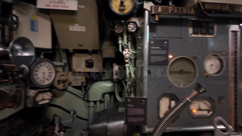 Emergency Hatch and Escape System Inside a Submarine Stock Video ...