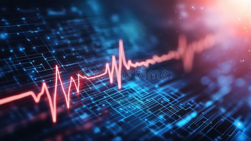 Emergency from Heart Attack Concept. Chaotic Pulse Line Graphic ...