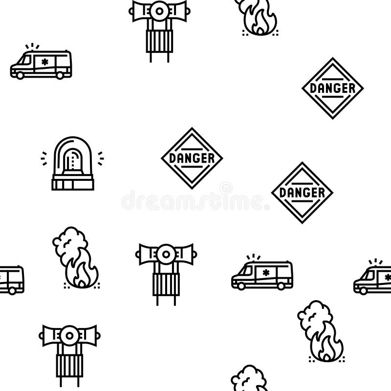 Emergency Helping in Accident Vector Seamless Pattern Stock Vector ...