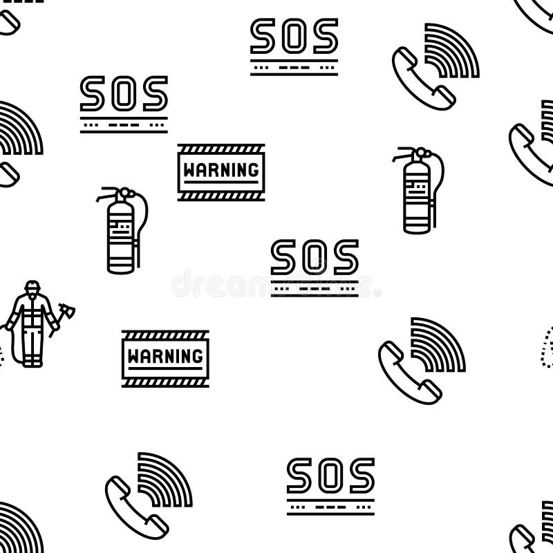 Emergency Helping in Accident Vector Seamless Pattern Stock Vector ...