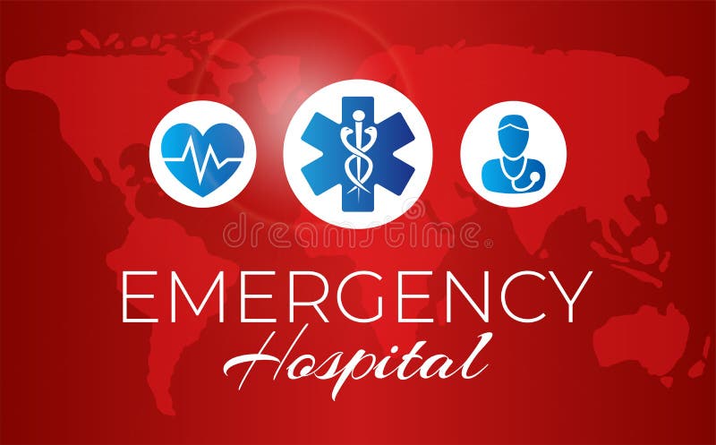 Emergency Hospital Illustration Background Banner Design Stock Vector ...