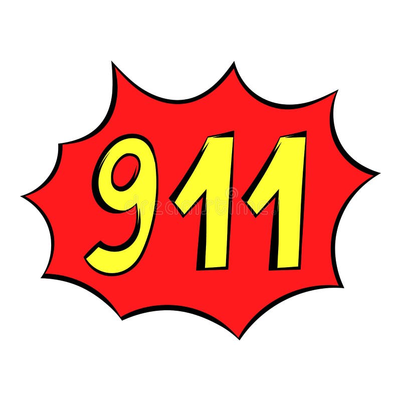 Emergency 911 Icon, Icon Cartoon Stock Vector - Illustration of ...