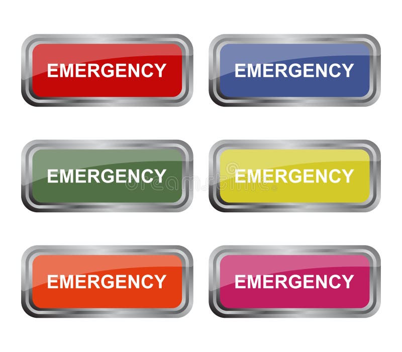Emergency Icon Illustrated in Vector on White Background Stock ...