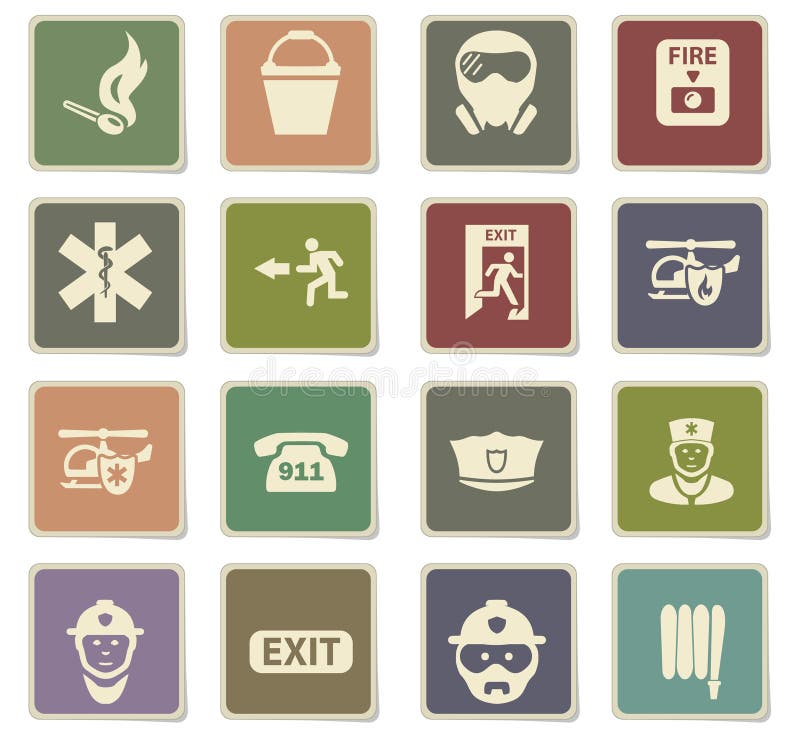Emergency icon set stock illustration. Illustration of care - 89848829