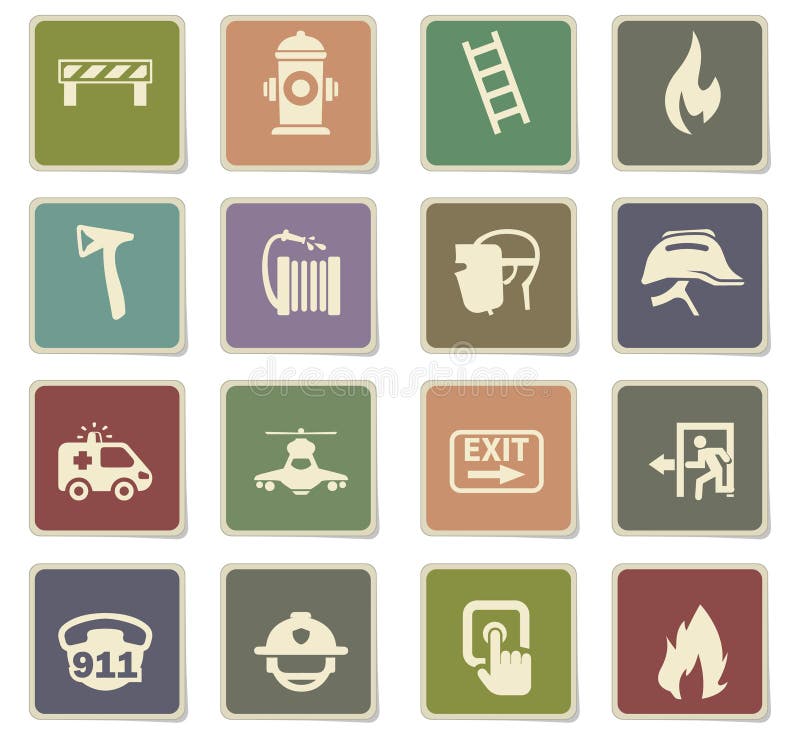 Emergency icon set stock illustration. Illustration of helicopter ...