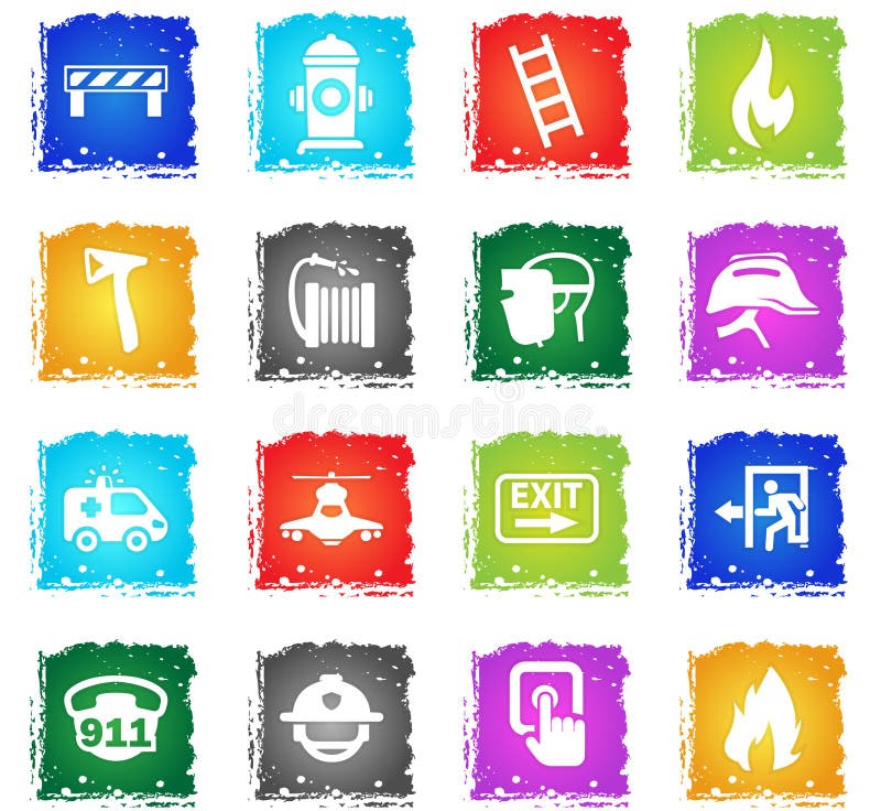 Emergency icon set stock vector. Illustration of emergency - 88185506