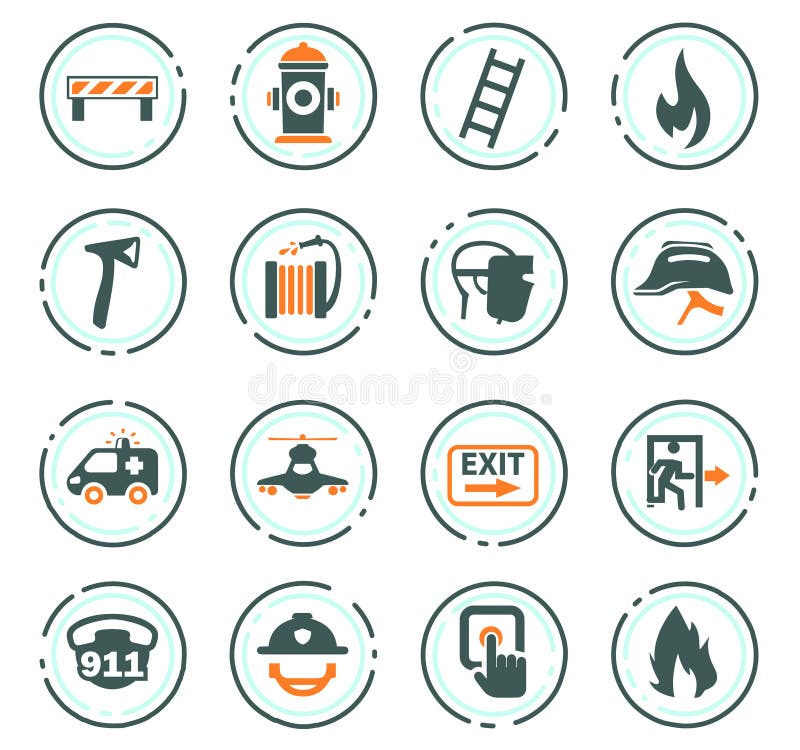Emergency icons set stock vector. Illustration of help - 155335831