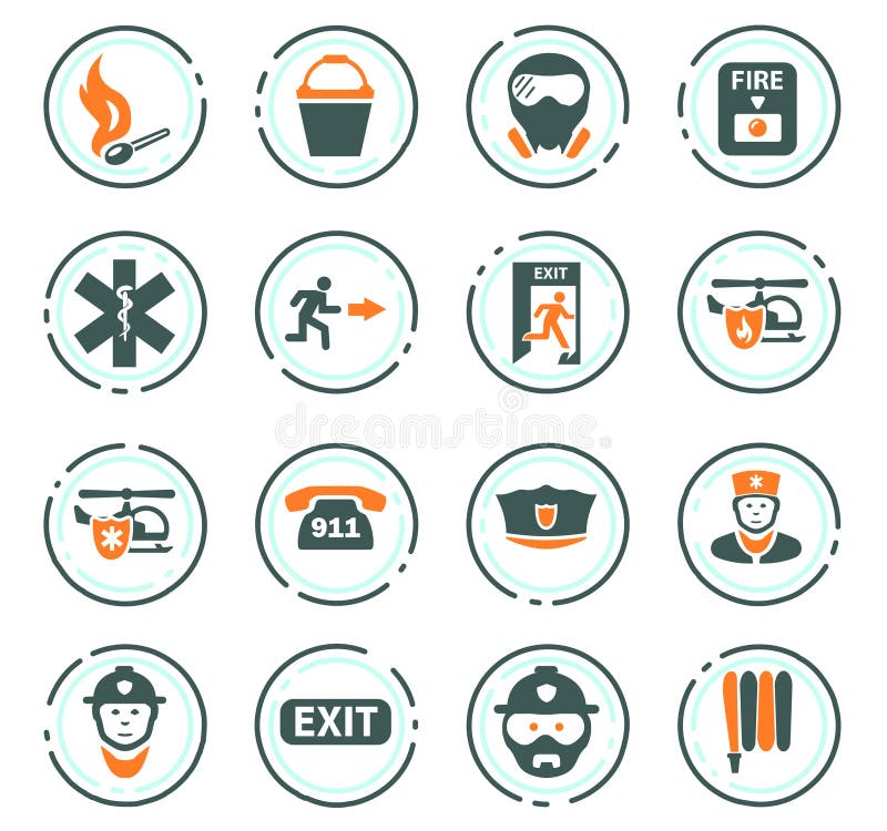 Emergency icons set stock vector. Illustration of emergency - 155336987