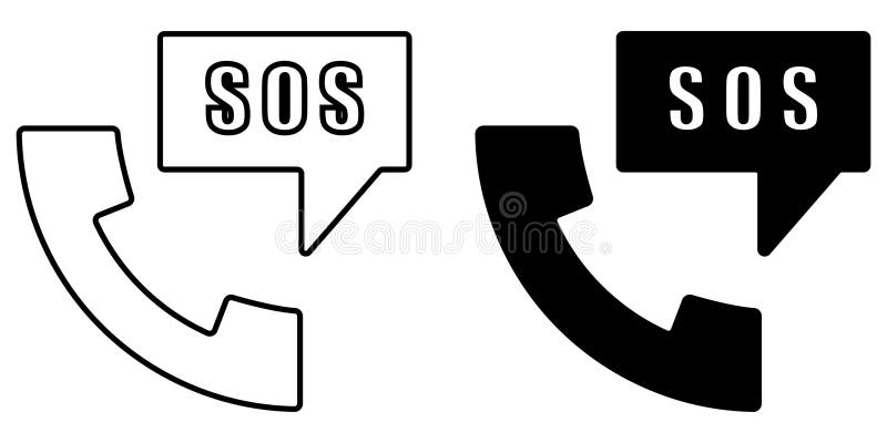 Emergency Icon Sheet, Simple Trendy Flat Style Line and Solid Isolated ...