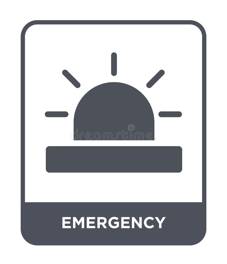 Emergency Icon in Trendy Design Style. Emergency Icon Isolated on White ...