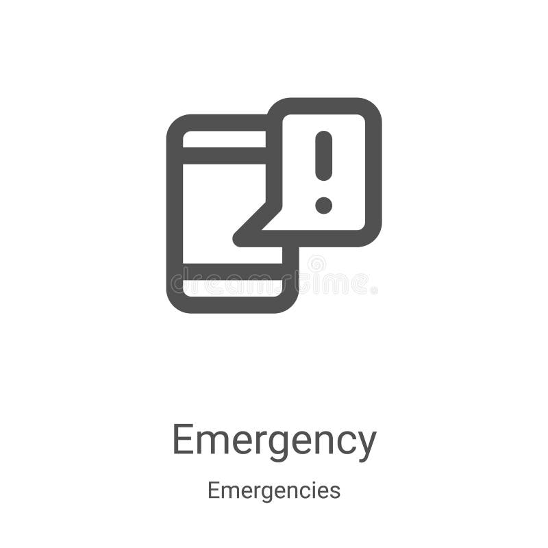 Emergency Icon Vector from Emergencies Collection. Thin Line Emergency ...