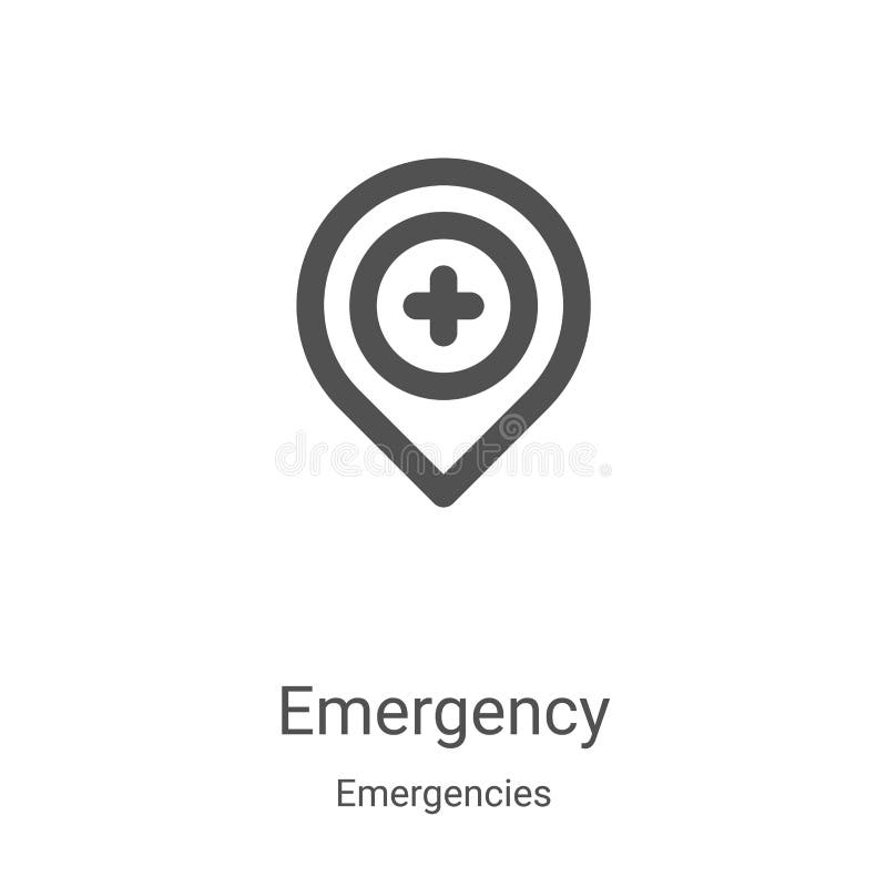Emergency Icon Vector from Emergencies Collection. Thin Line Emergency ...