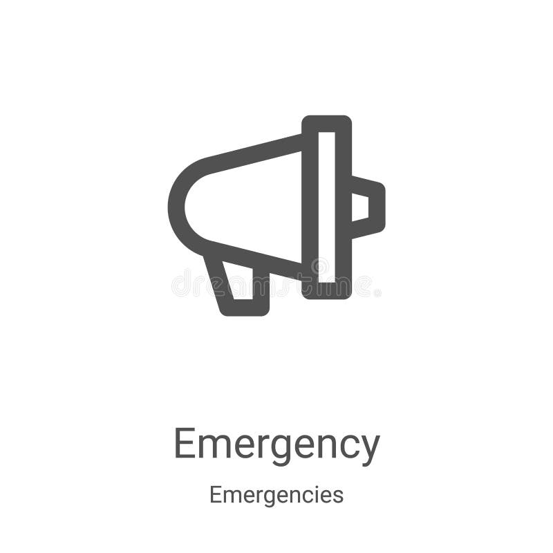 Emergency Icon Vector from Security Collection. Thin Line Emergency ...