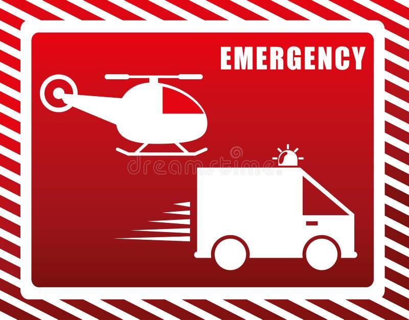 Emergency Icon, Vector Illustration Stock Vector - Illustration of blue ...