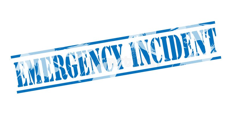 Emergency Incident Blue Stamp Stock Illustration - Illustration of ...