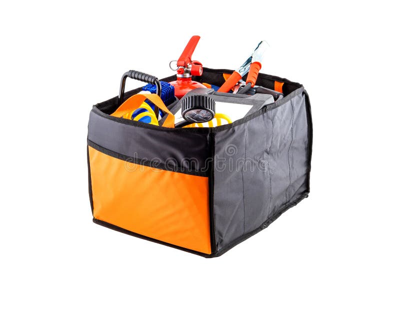 Emergency Kit for Car - First Aid Kit Stock Photo - Image of breakdown ...