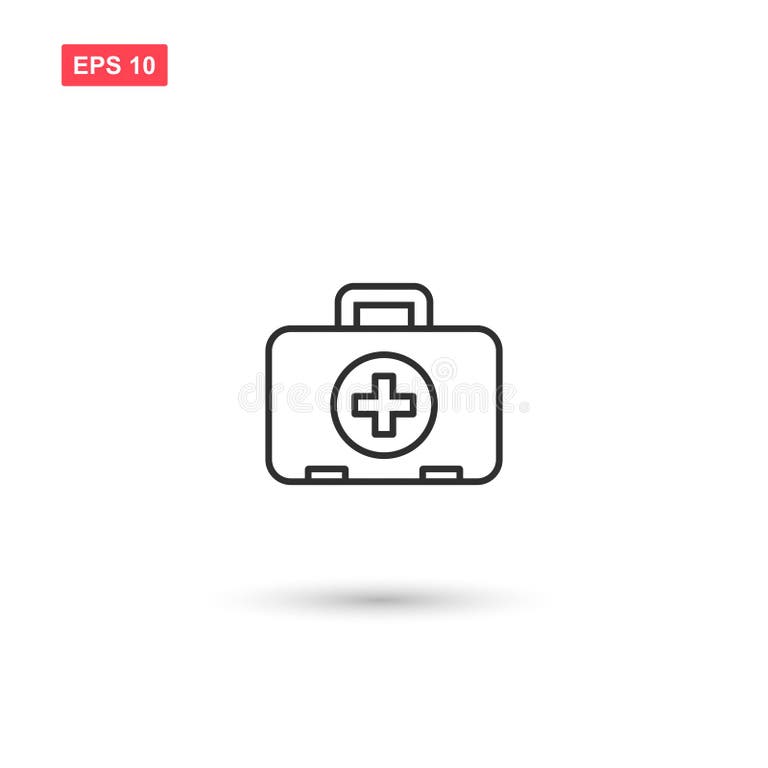 Emergency Kit Vector Isolated 6 Stock Vector - Illustration of filled ...