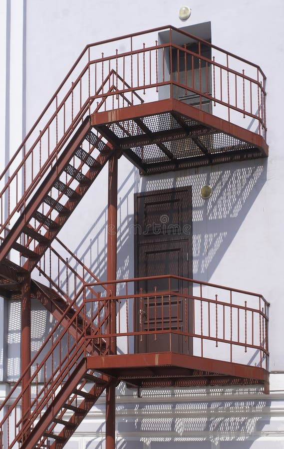 Emergency ladder. stock photo. Image of floor, people - 20975034