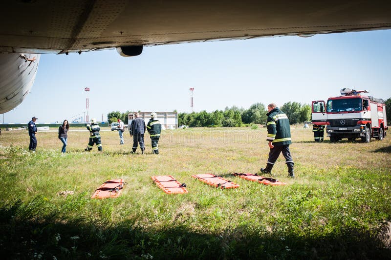 Emergency landing editorial photography. Image of case - 56738002
