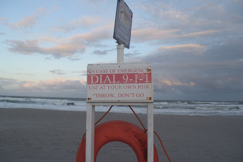 Emergency Life Raft at Cocoa Beach, Florida Editorial Photo - Image of ...