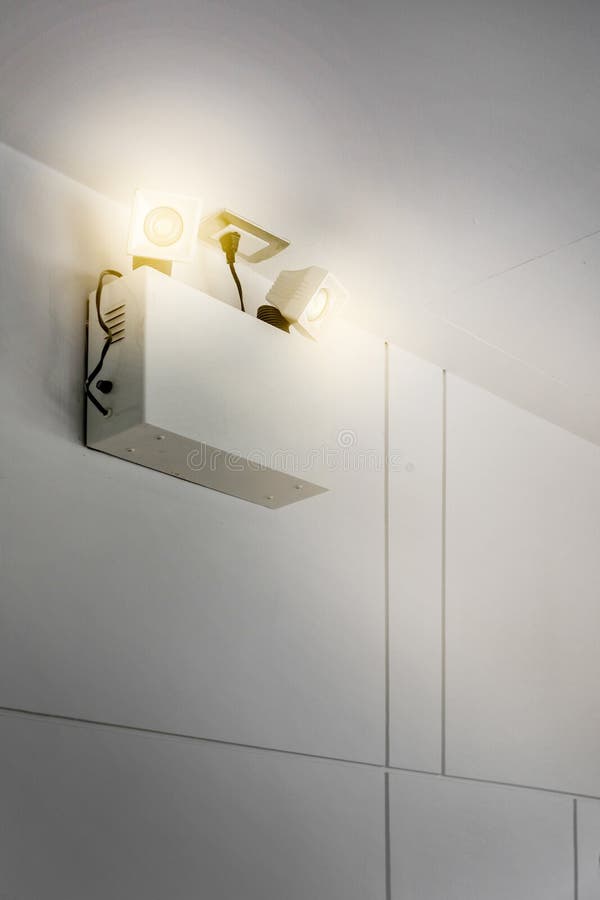 Emergency Light Auto Lighting Working when Power Outage Stock Image ...