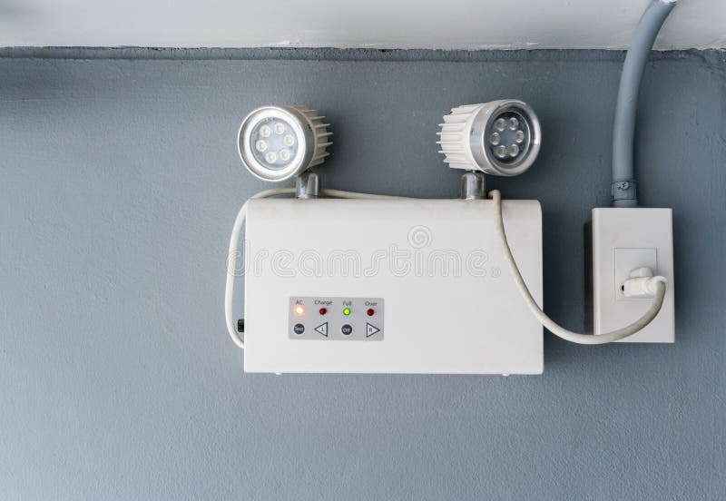Emergency Light Auto Lighting Working Stock Image - Image of home, exit ...