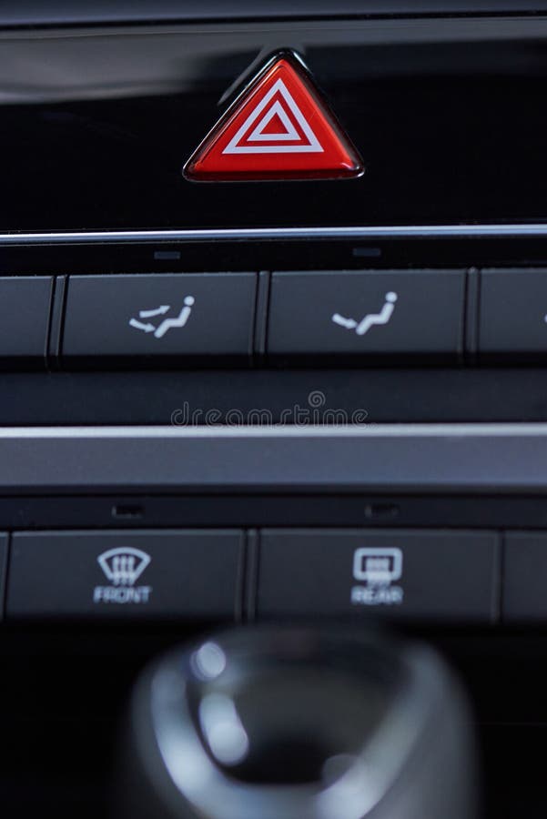 Emergency light button stock photo. Image of hazard, automobile - 98167318